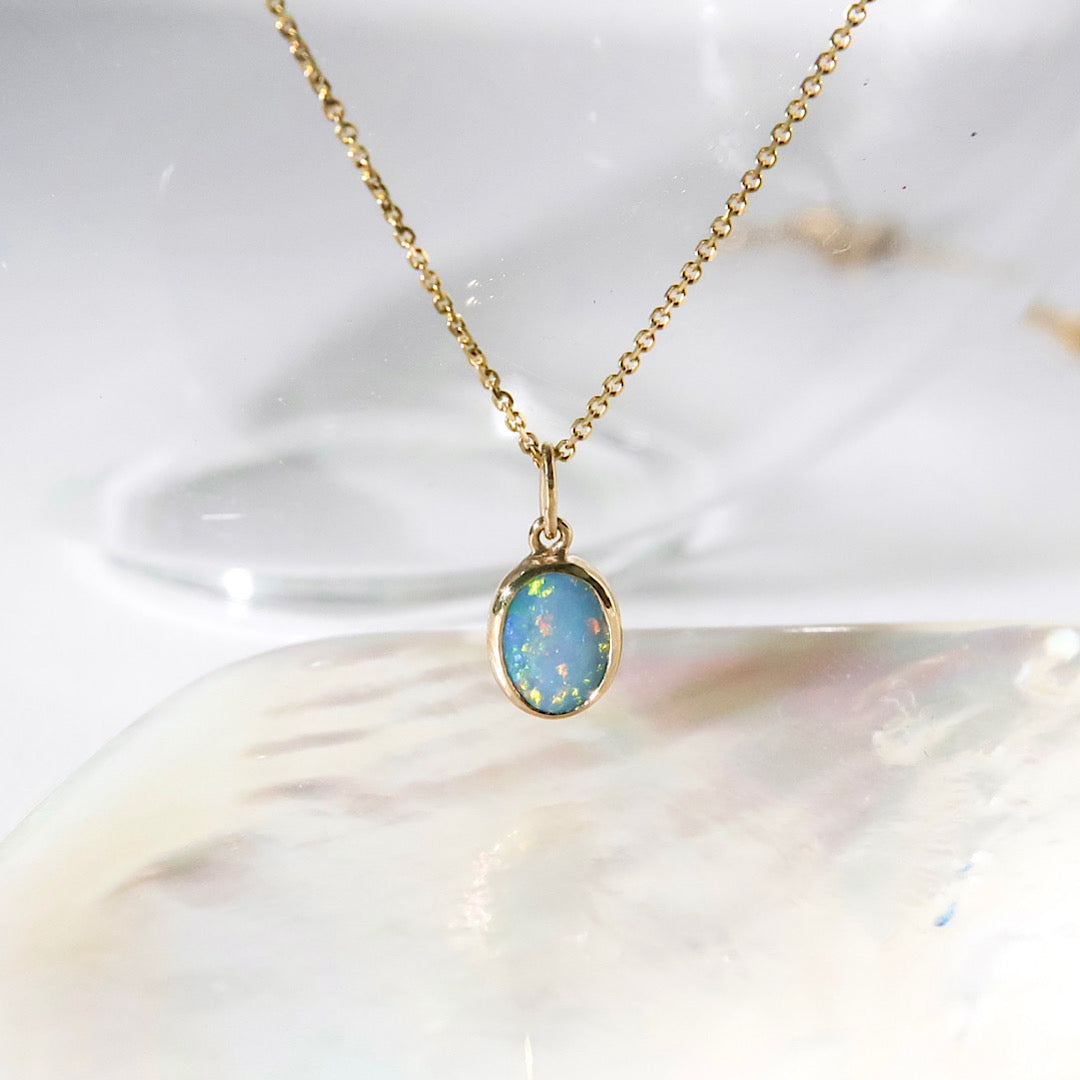 Australian Azure Opal Pendant – Holiday Stunners